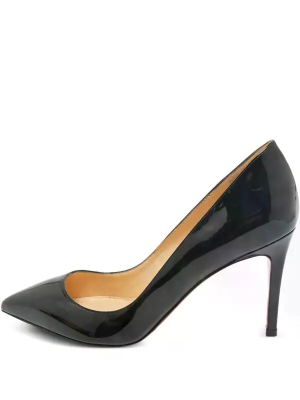 CHRISTIAN LOUBOUTIN Pigalle Pointed-toe Patent Leather Pumps - Black
