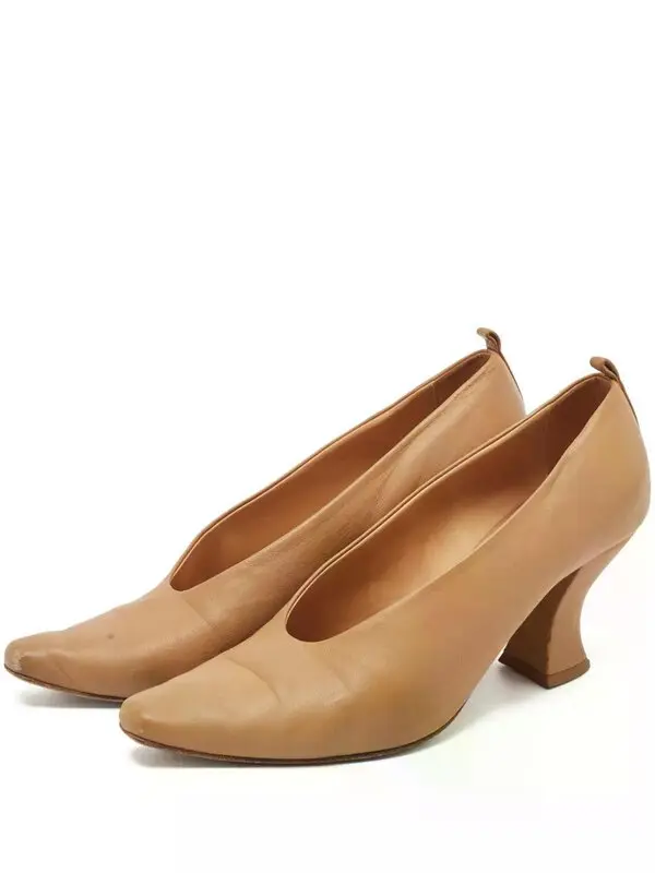 Bottega Veneta 2000s Pointed-toe Low-heel Pumps - Neutrals