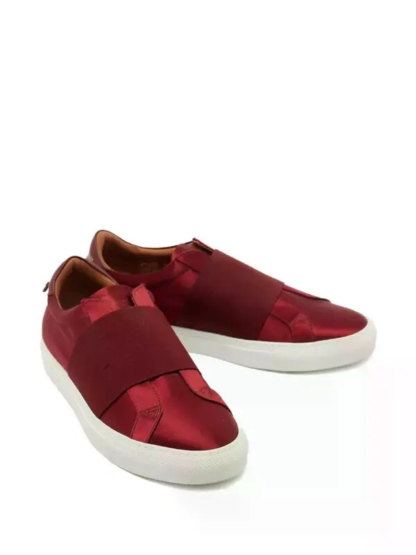 Givenchy Burgundy Satin Slip-on Sneakers