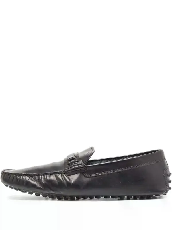 TOD'S Leather Loafers With Buckle Detail
