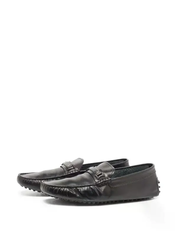 TOD'S Leather Loafers With Buckle Detail