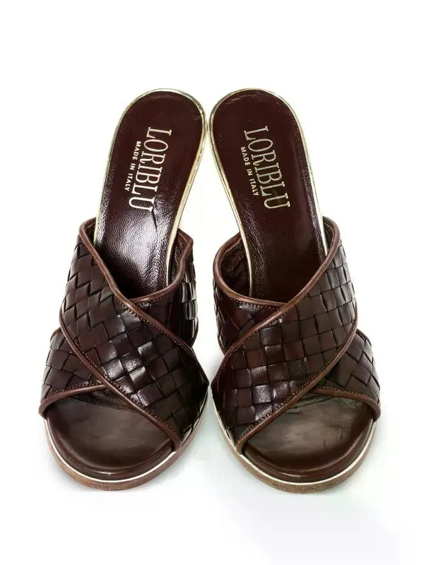 LORIBLU 100mm Interwoven Wedge Sandals