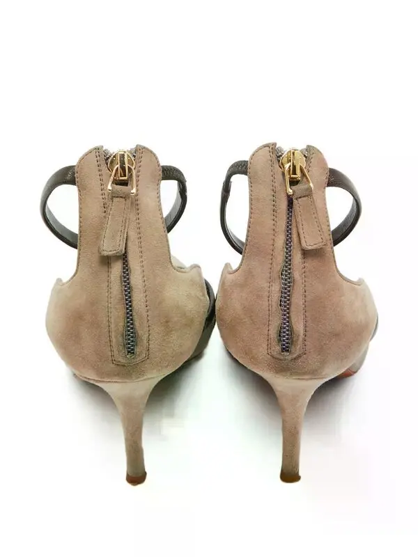 MALONE SOULIERS Suede Ankle Strap Pumps