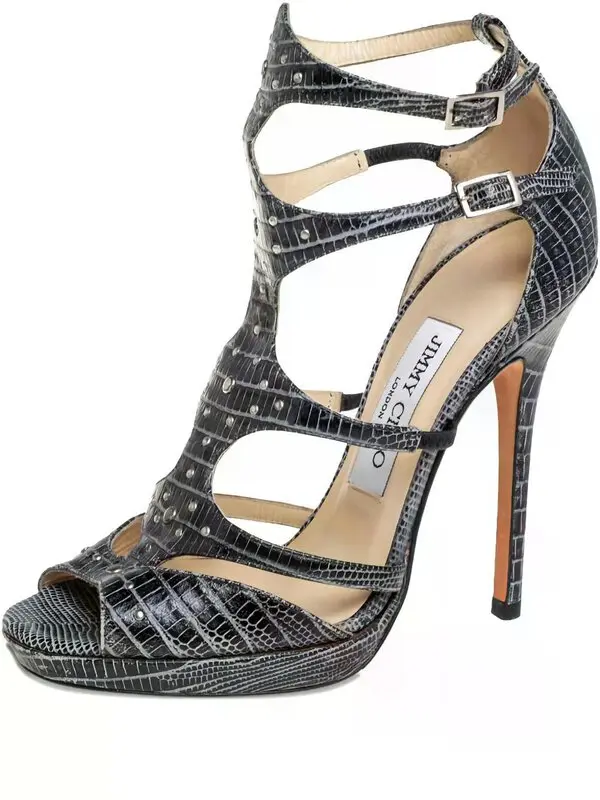JIMMY CHOO 120mm Studded Sandals - Grey