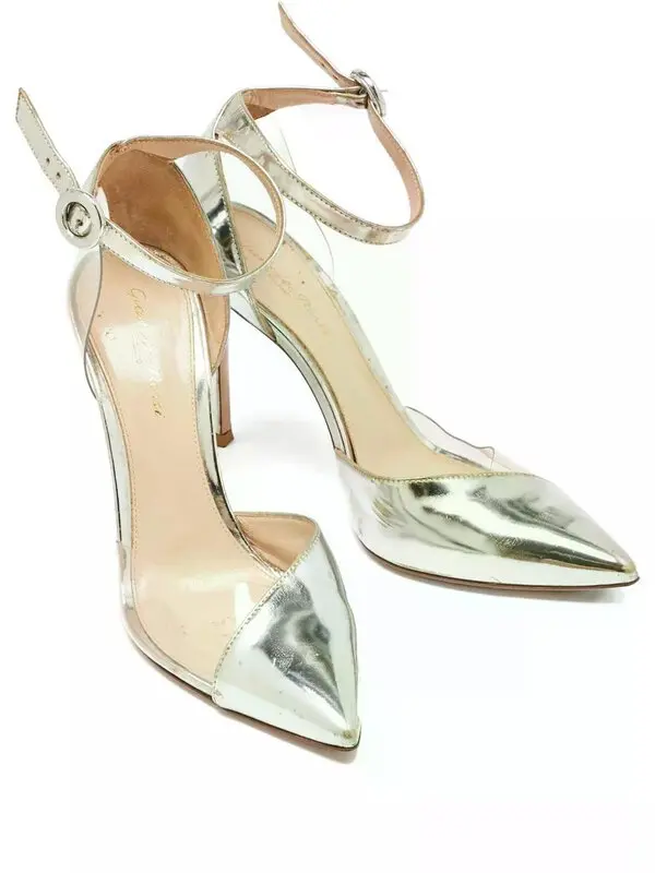 GIANVITO ROSSI 105mm Metallic Pumps - Grey