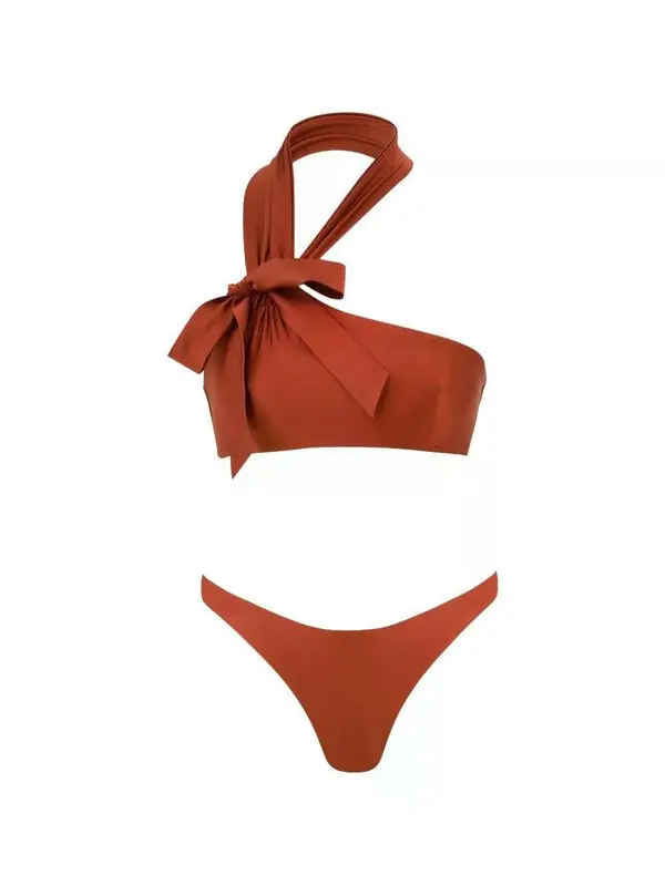 Zimmermann One-shoulder Bikini With Tie Detail - Multicolor