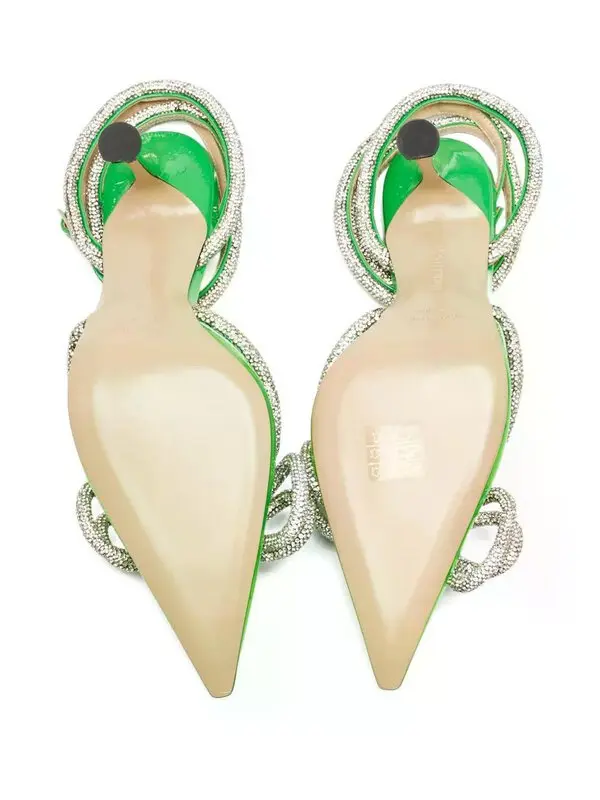 Mach & Mach 100mm Crystal-embellished Heeled Pumps