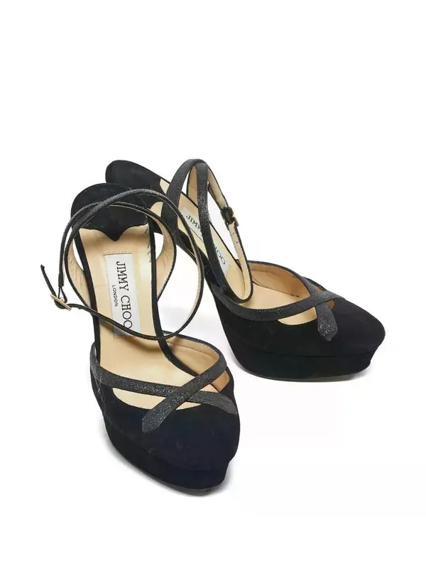 JIMMY CHOO Calf Suede Platform Pumps