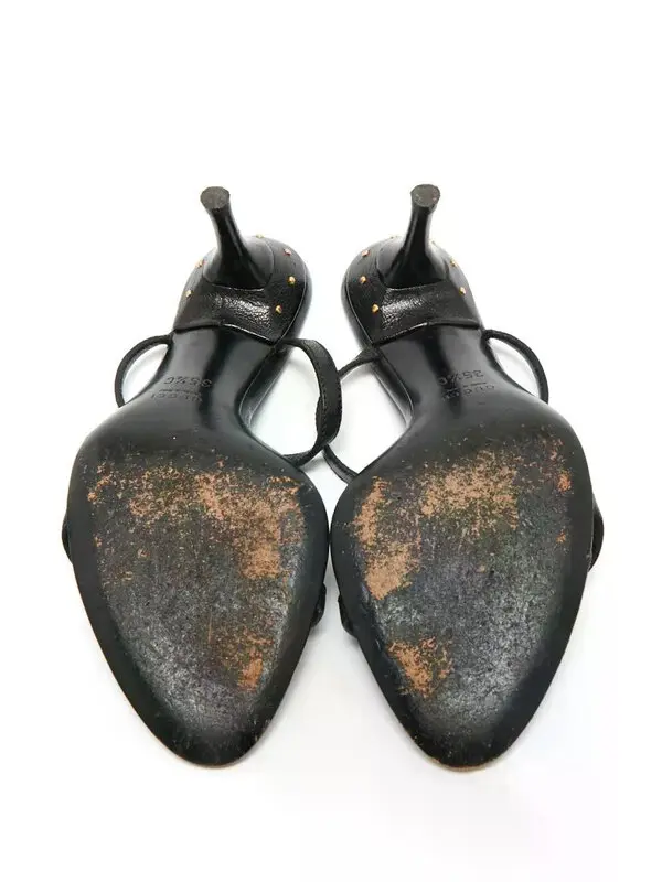 Gucci Gg Leather Heeled Sandals