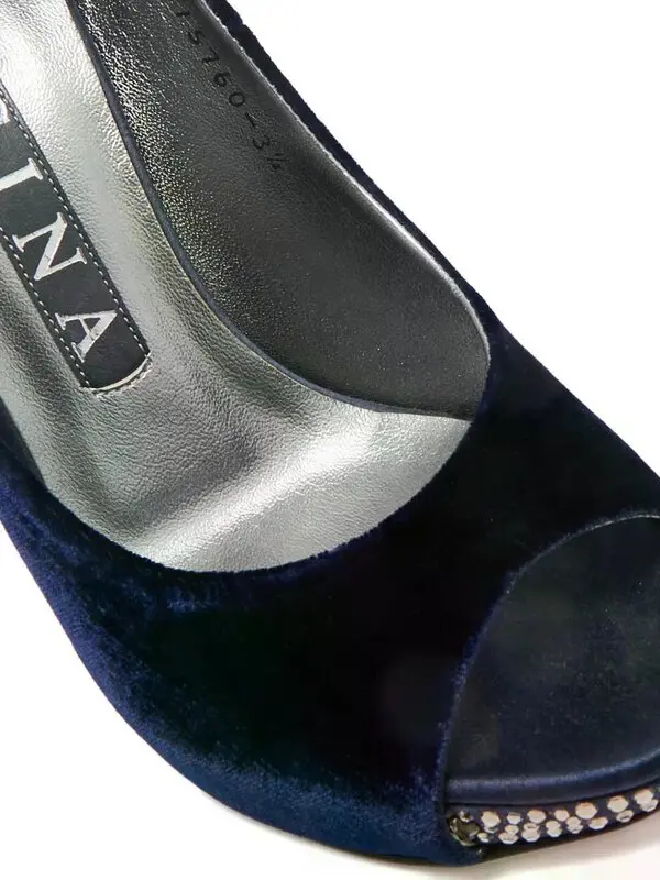 GINA Jenna Velvet Platform Pumps