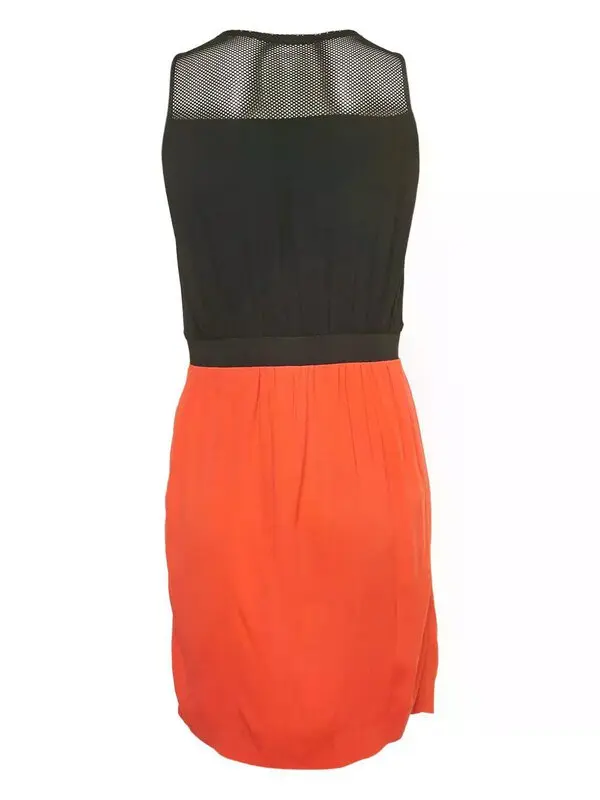 Sandro Mesh Panel Mini Dress - Red