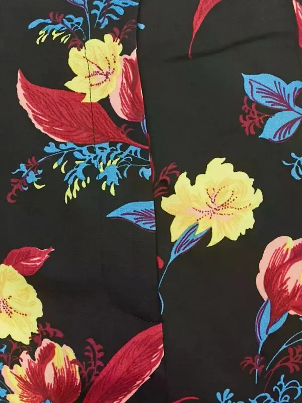 Diane Von Furstenberg Crepe Floral-print Trousers