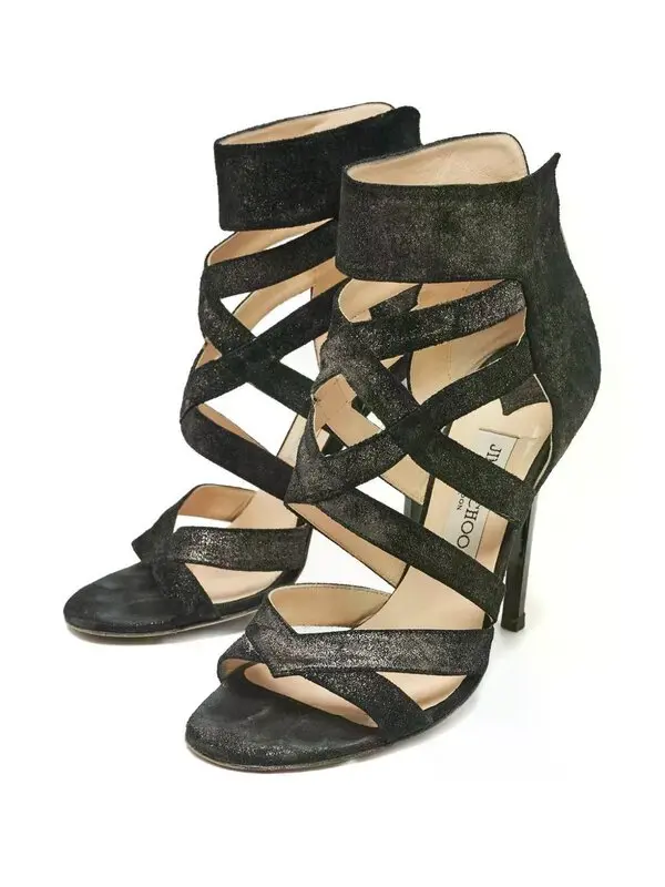 JIMMY CHOO Ankle-strap Crisscross Sandals