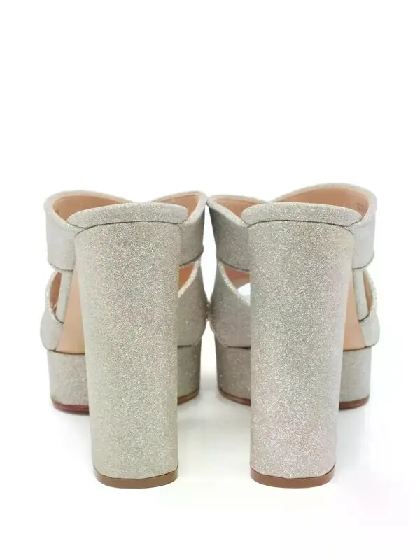 Casadei Glitter Platform Sandals