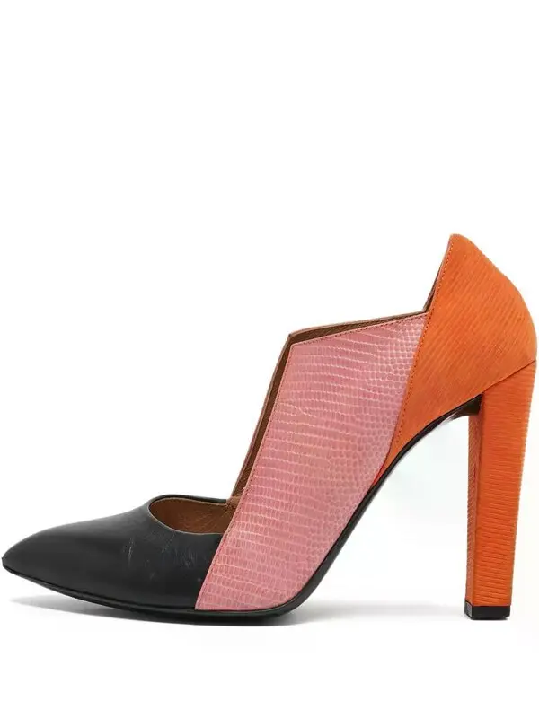 Balenciaga Lizard Embossed Leather Pumps