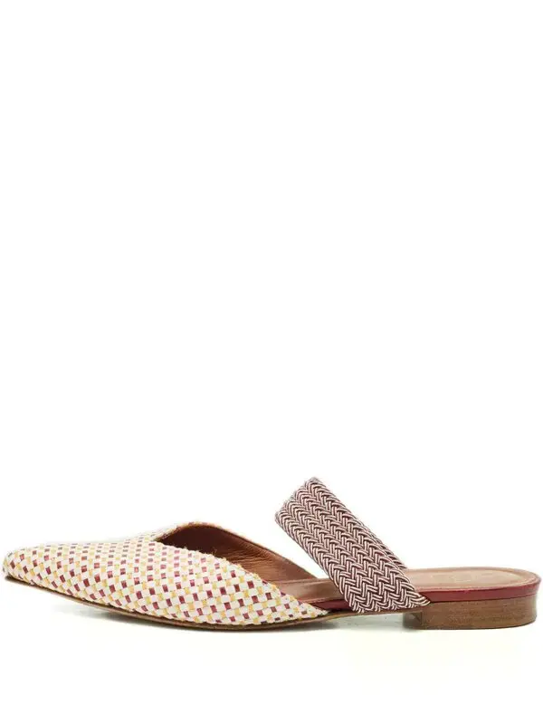 MALONE SOULIERS Raffia Woven Flats - Multicolour