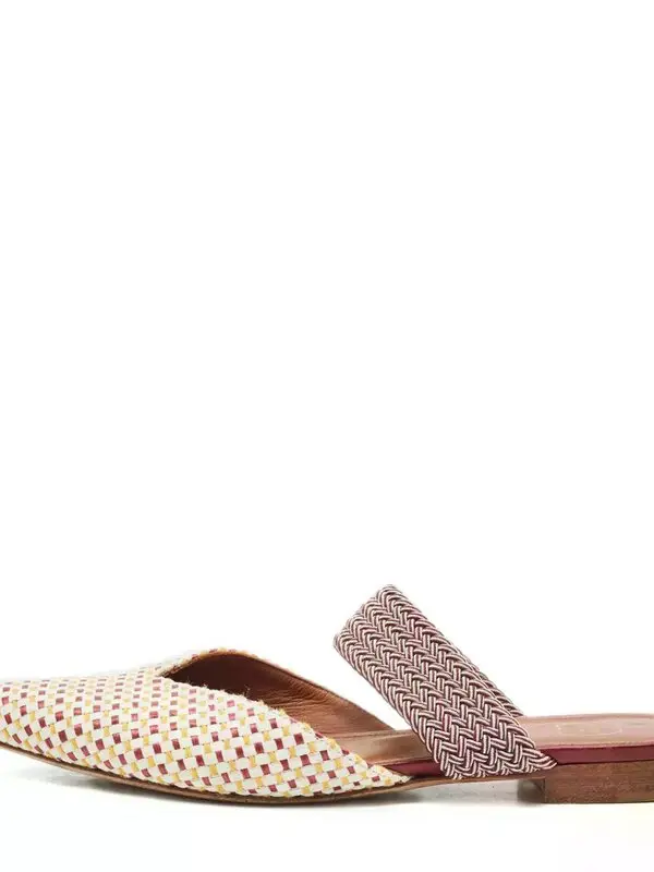MALONE SOULIERS Raffia Woven Flats - Multicolour