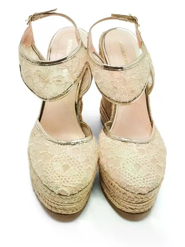 NICHOLAS KIRKWOOD Lace Wedge Espadrilles