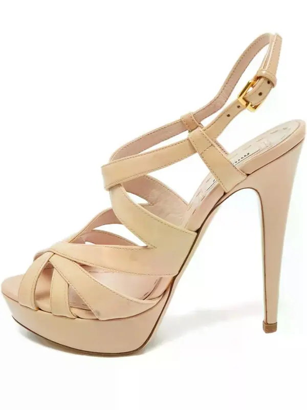 Miu Miu Patent Leather Heeled Sandals