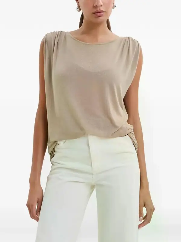 MARCELLA Greenwich Village Gathered Blouse - Neutrals