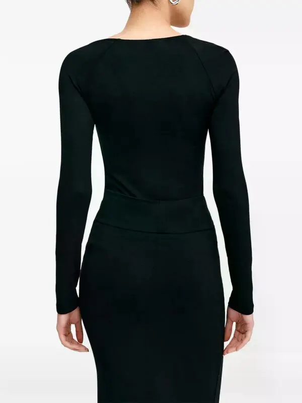 MARCELLA Asymmetric Neck Long Sleeve Top