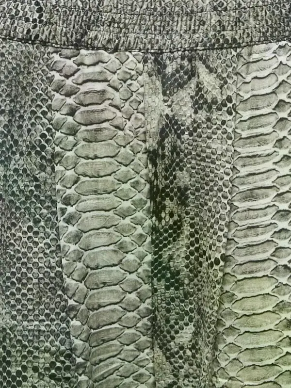 Stella McCartney Snakeskin Print Silk Elasticated Waistband Trousers