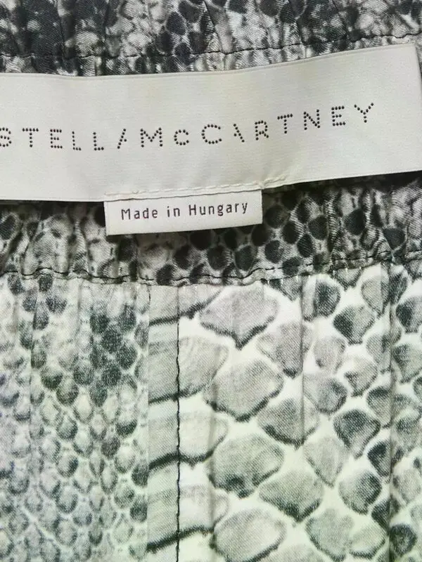 Stella McCartney Snakeskin Print Silk Elasticated Waistband Trousers