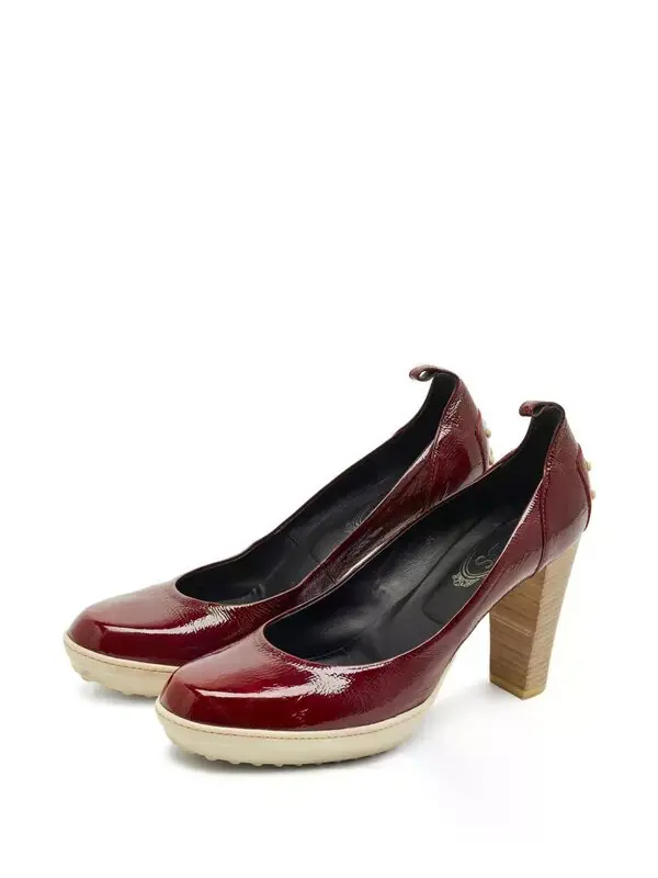 TOD'S Block Heel Pumps With Gold-tone Studs