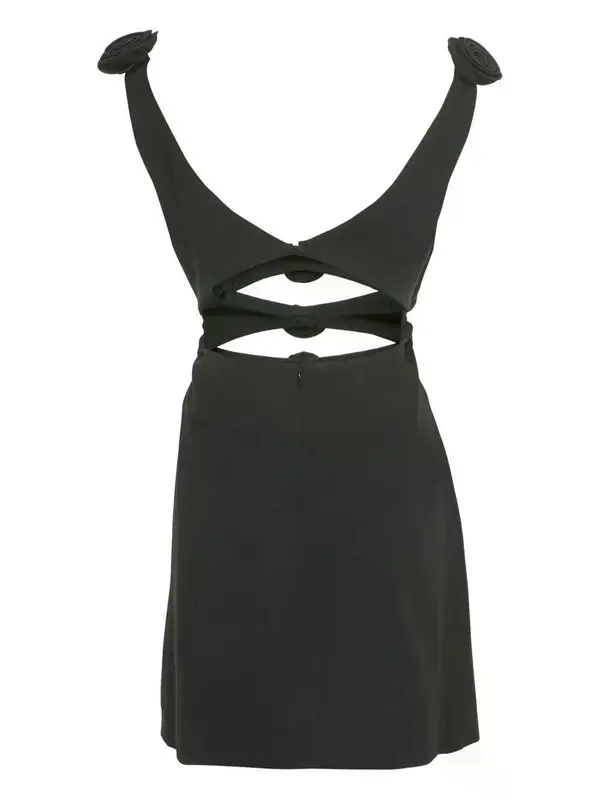 Magda Butrym Floral Appliqué Cut-out Mini Dress