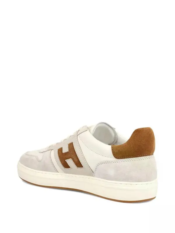 Hogan Panelled Leather And Suede Sneakers