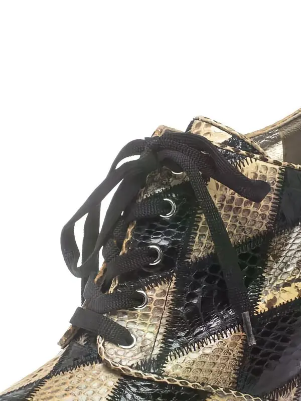Dolce & Gabbana Python Patchwork Lace-up Boots - Neutrals