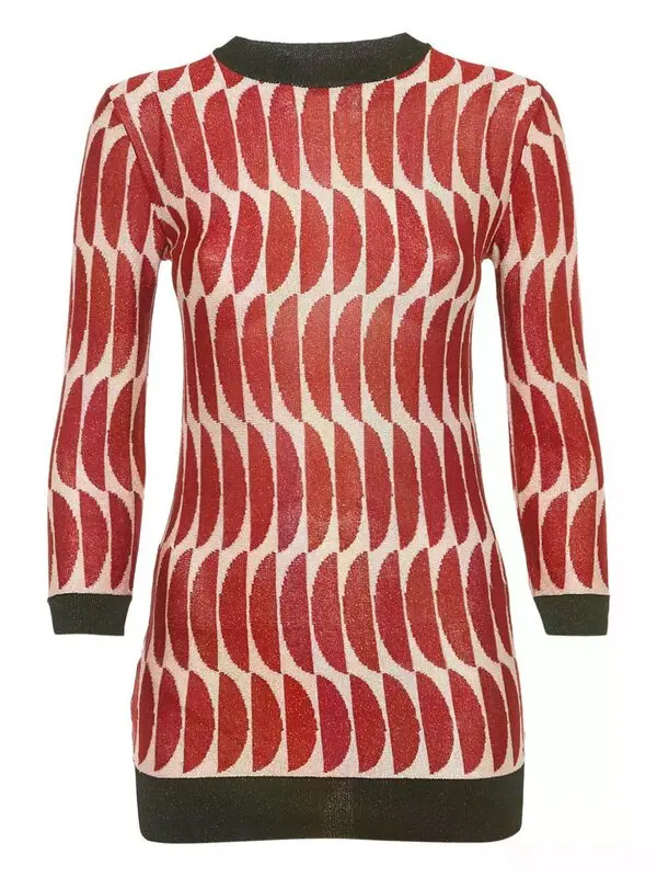 Marni Knitted Sheer Sweater With Geometric Pattern