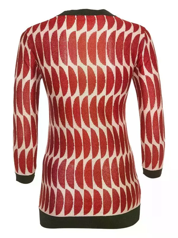 Marni Knitted Sheer Sweater With Geometric Pattern