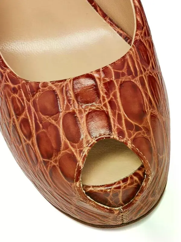 GIUSEPPE ZANOTTI 140mm Crocodile-effect Pumps