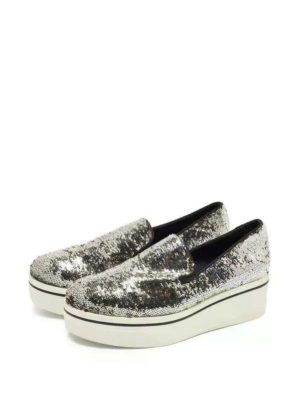 Stella McCartney Sequined Platform Slip-on Sneakers