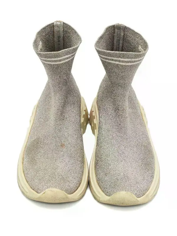 Miu Miu Lurex Knit Sock Sneakers