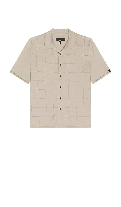 Rag & Bone Window Pane Dalton Knitted Shirt In . Also - Brown