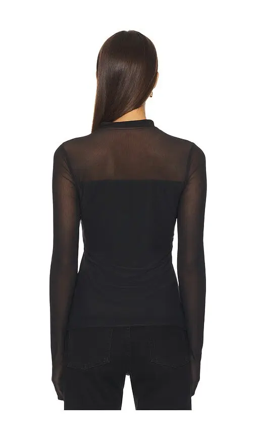 Rag & Bone Luca Double Layer Mock Neck Long Sleeve