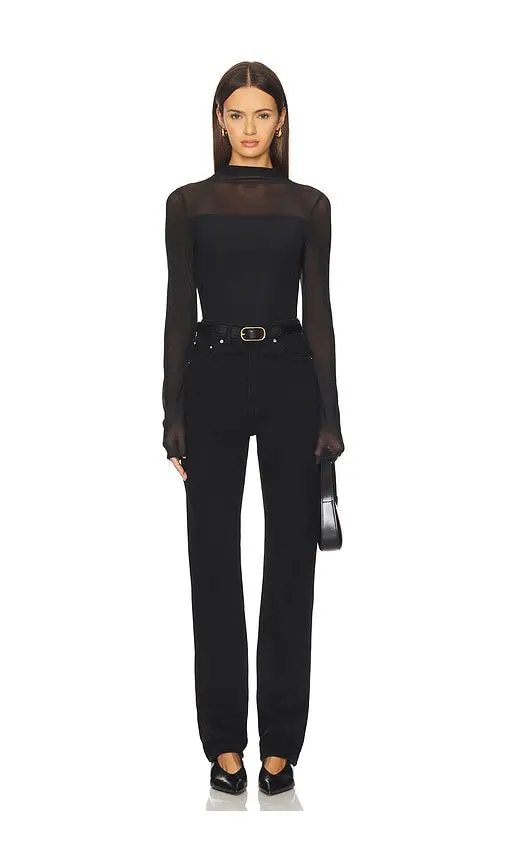 Rag & Bone Luca Double Layer Mock Neck Long Sleeve