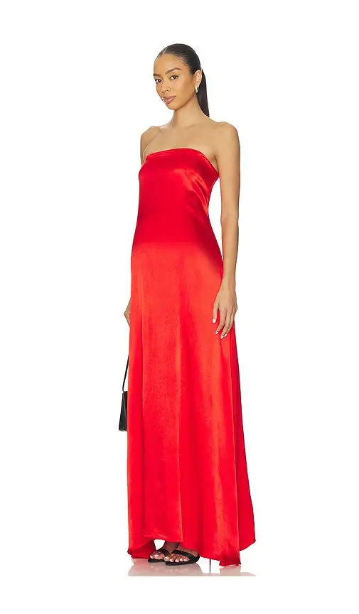 BUMPSUIT Brushed Satin Gown - Red