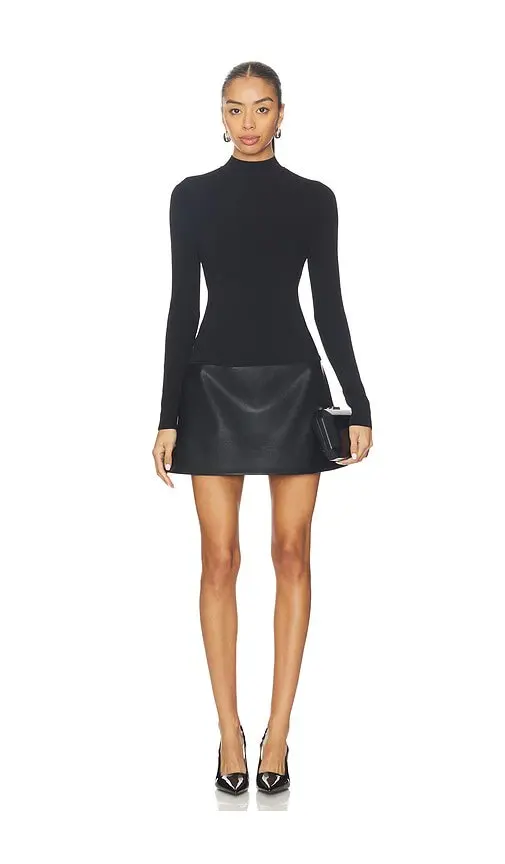 ET OCHS Colette Knit Combo Dress - Black