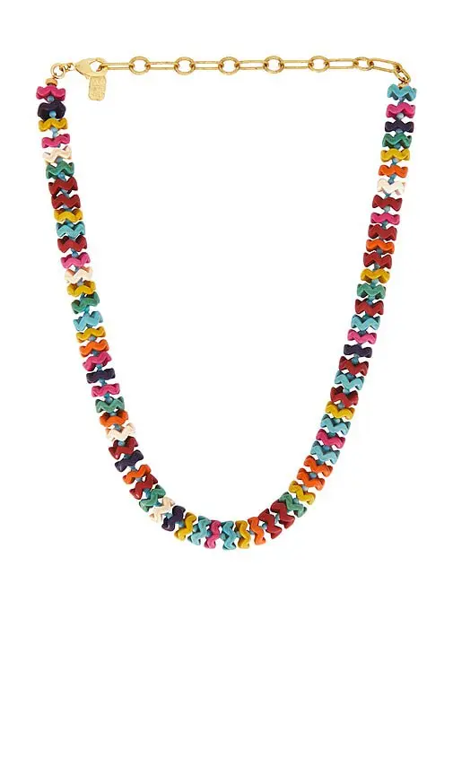 ELIZABETH COLE Aroha Beaded Necklace - Blue