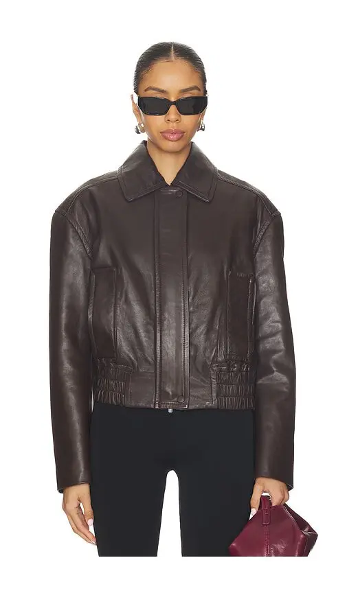 A.L.C. Otto Leather Jacket - Brown