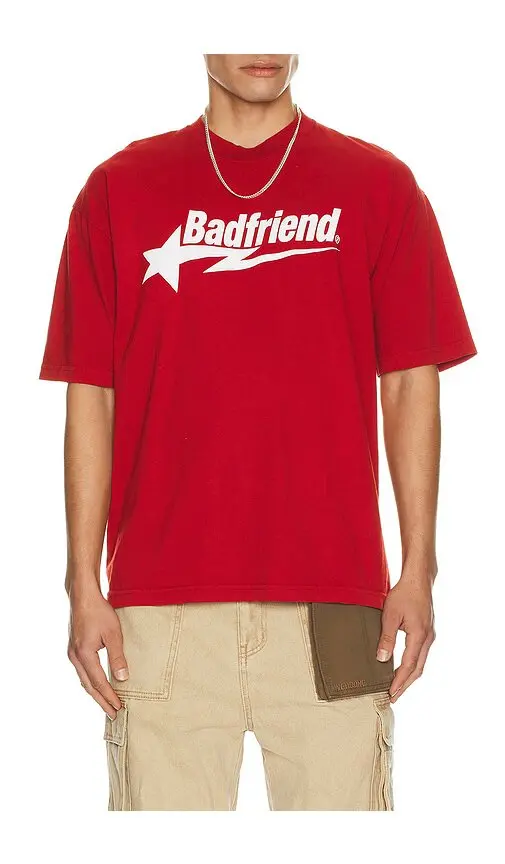 BADFRIEND Star Logo Tee In . Also - Red