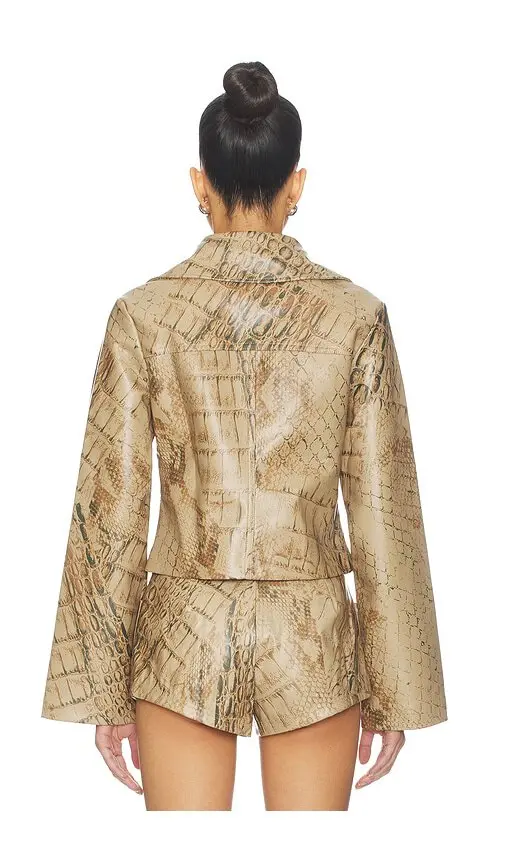 BY.DYLN Gisella Cropped Jacket With Flared Sleeves
