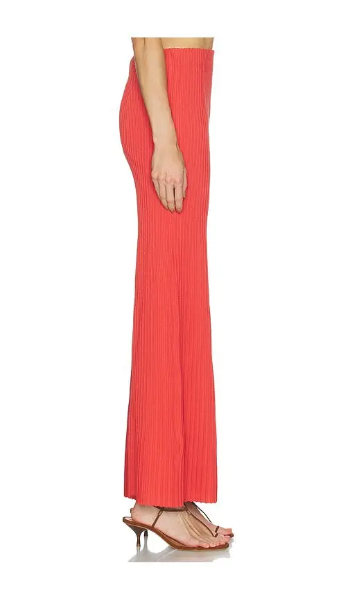 Alexis Boda Wide Leg Knit Trousers - Peach