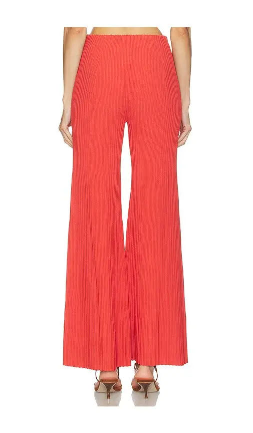 Alexis Boda Wide Leg Knit Trousers - Peach