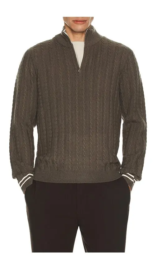 REISS Tuscano Quarter Zip Sweater