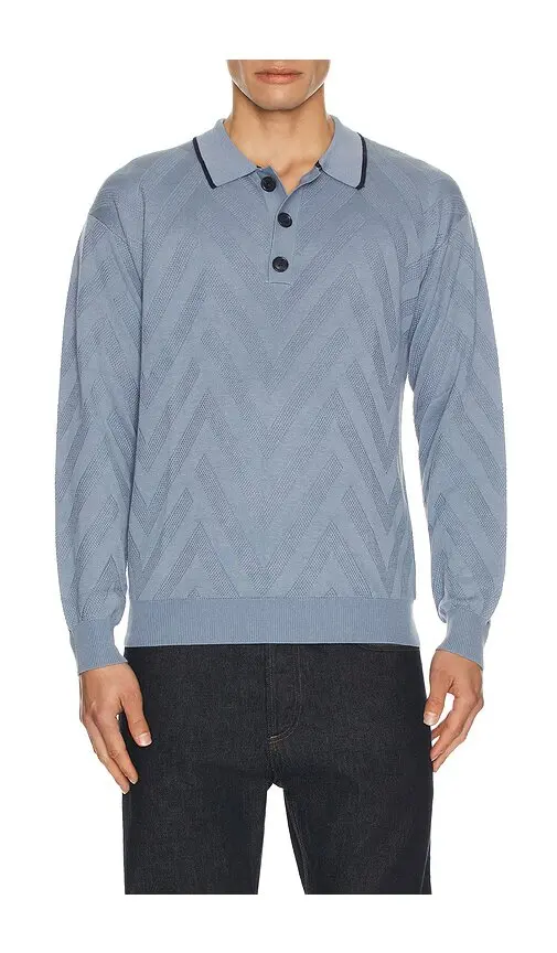 Scotch & Soda Structure Long Sleeve Polo In . Also
