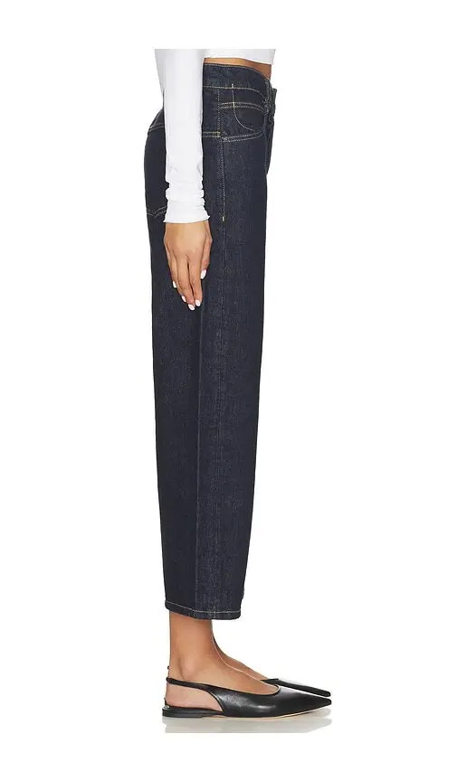 Free People Deep Trance Dropped Boyfriend Denim Trousers